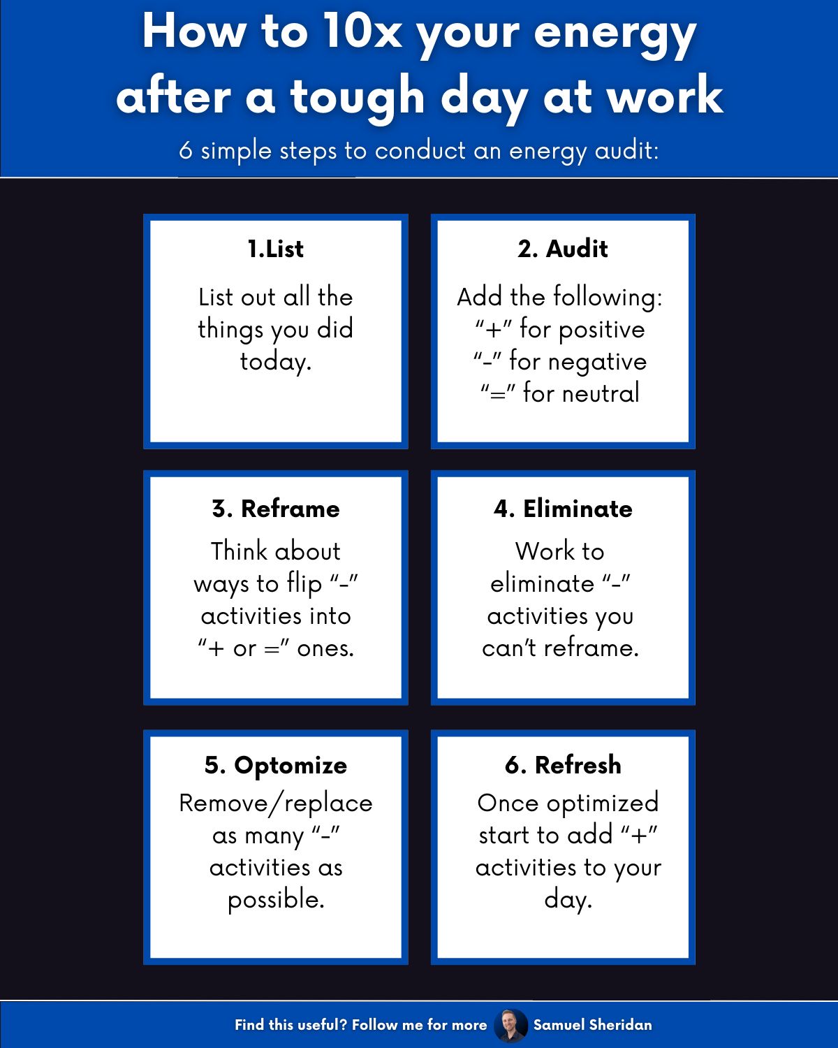 Samuel Sheridan on LinkedIn: Does work leave you feeling drained by the ... Samuel Sheridan on LinkedIn: Does work leave you feeling drained by the ...