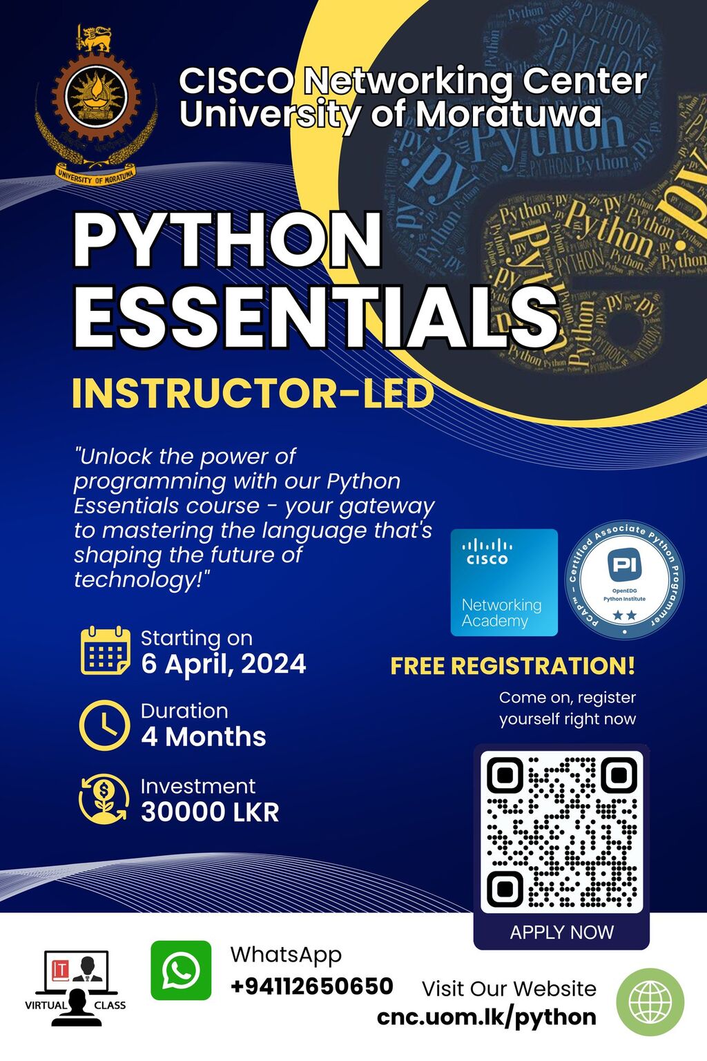 Center For IT Services - University of Moratuwa on LinkedIn: #python # ... Center For IT Services - University of Moratuwa on LinkedIn: #python # ...