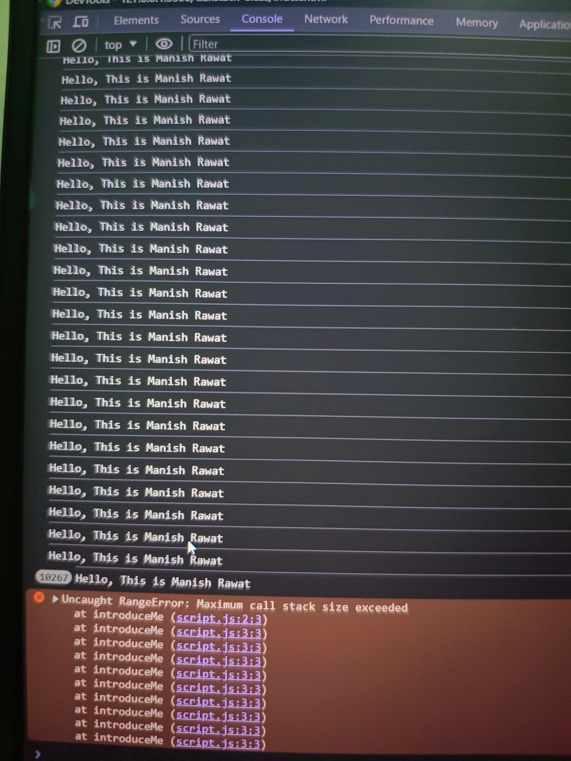 Manish Rawat on LinkedIn: #javascript #callstack #recursive #functions Manish Rawat on LinkedIn: #javascript #callstack #recursive #functions