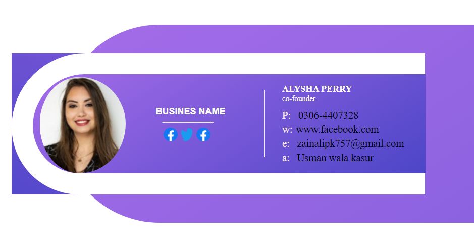 Ali Hamza on LinkedIn: HTML, CSS CLICKABLE EMAIL SIGNATURE Ali Hamza on LinkedIn: HTML, CSS CLICKABLE EMAIL SIGNATURE