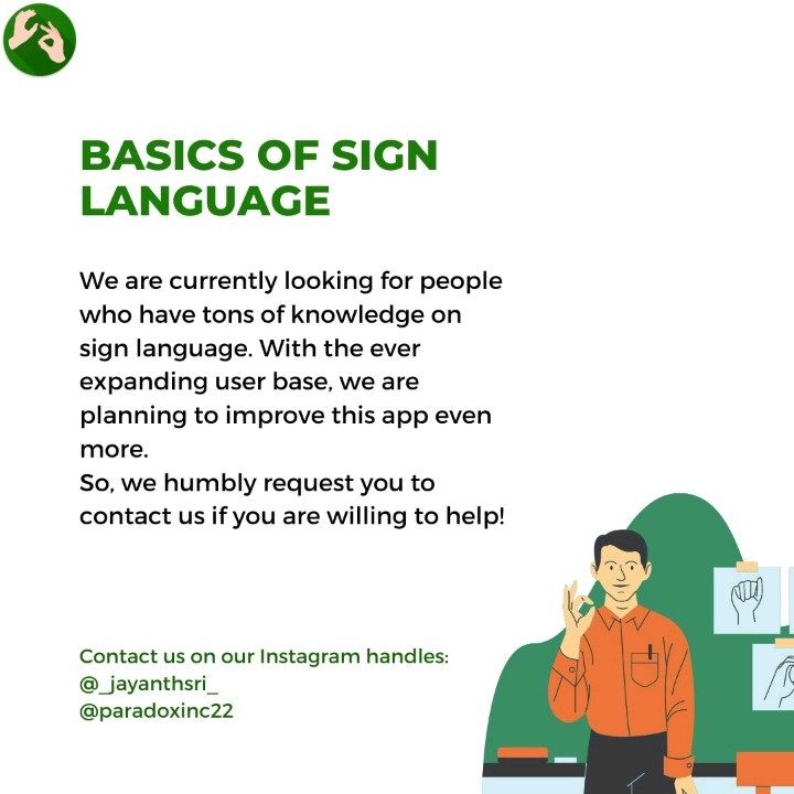 R. Jayanth Srinivasan on LinkedIn: As Basics of sign language has ... R. Jayanth Srinivasan on LinkedIn: As Basics of sign language has ...