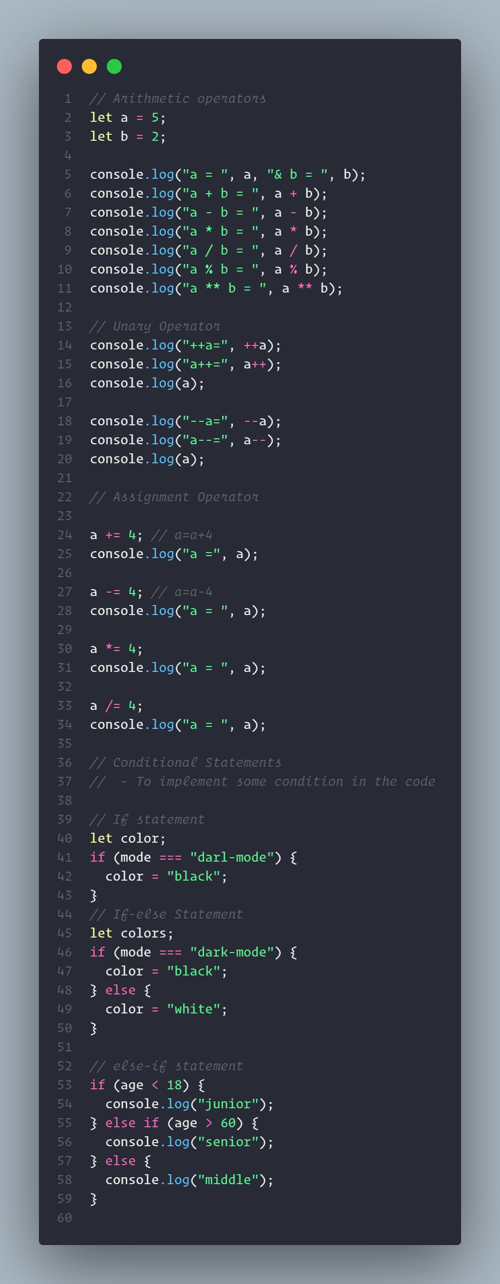 Juhi Nagpure on LinkedIn: #operators #conditionals Juhi Nagpure on LinkedIn: #operators #conditionals