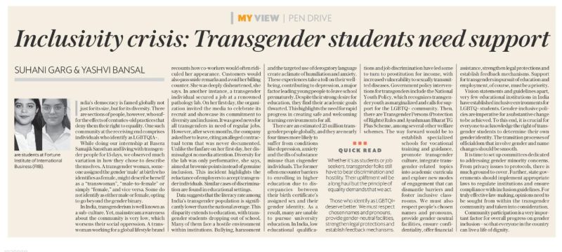 Suhani Garg on LinkedIn: #transgenderrights #inclusivity #education # ... Suhani Garg on LinkedIn: #transgenderrights #inclusivity #education # ...