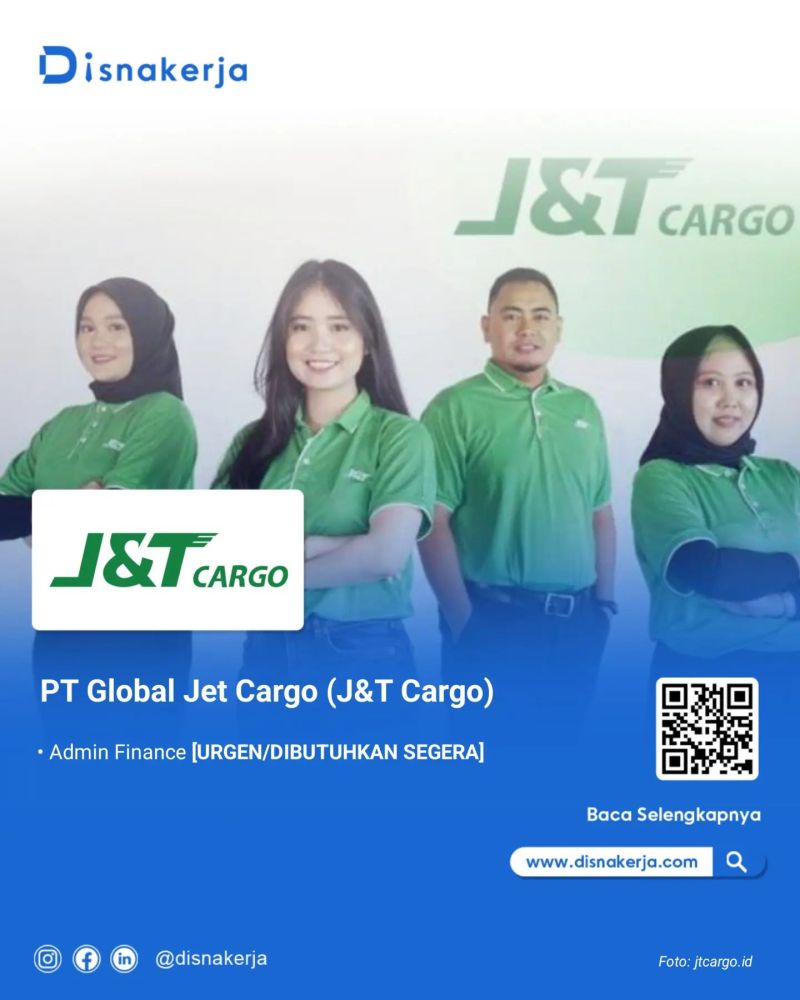 DISNAKERJA on LinkedIn: Lowongan Kerja PT Global Jet Cargo (J&T Cargo ... DISNAKERJA on LinkedIn: Lowongan Kerja PT Global Jet Cargo (J&T Cargo ...