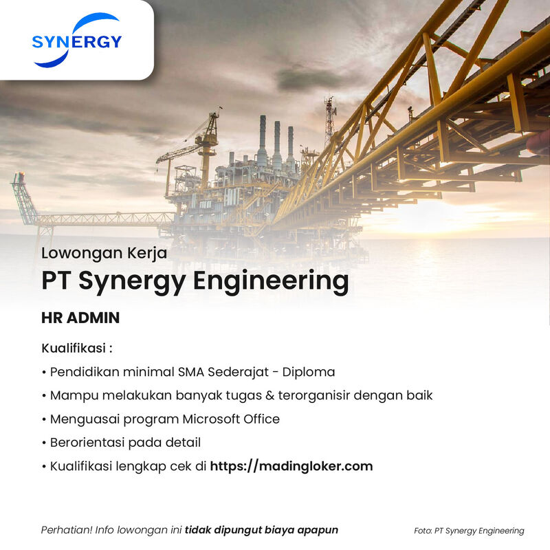 Lowongan Kerja - Madingloker.com on LinkedIn: Lowongan Kerja PT Synergy ... Lowongan Kerja - Madingloker.com on LinkedIn: Lowongan Kerja PT Synergy ...