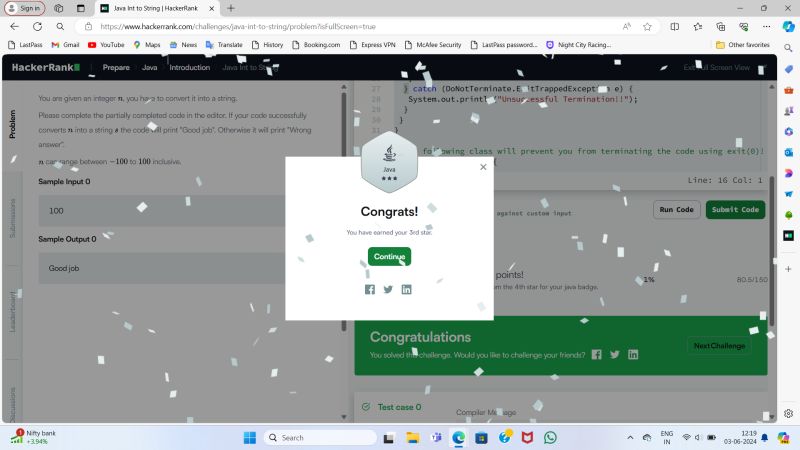 Aakash Vangada on LinkedIn: #java #hackerrank #achievementunlocked # ... Aakash Vangada on LinkedIn: #java #hackerrank #achievementunlocked # ...