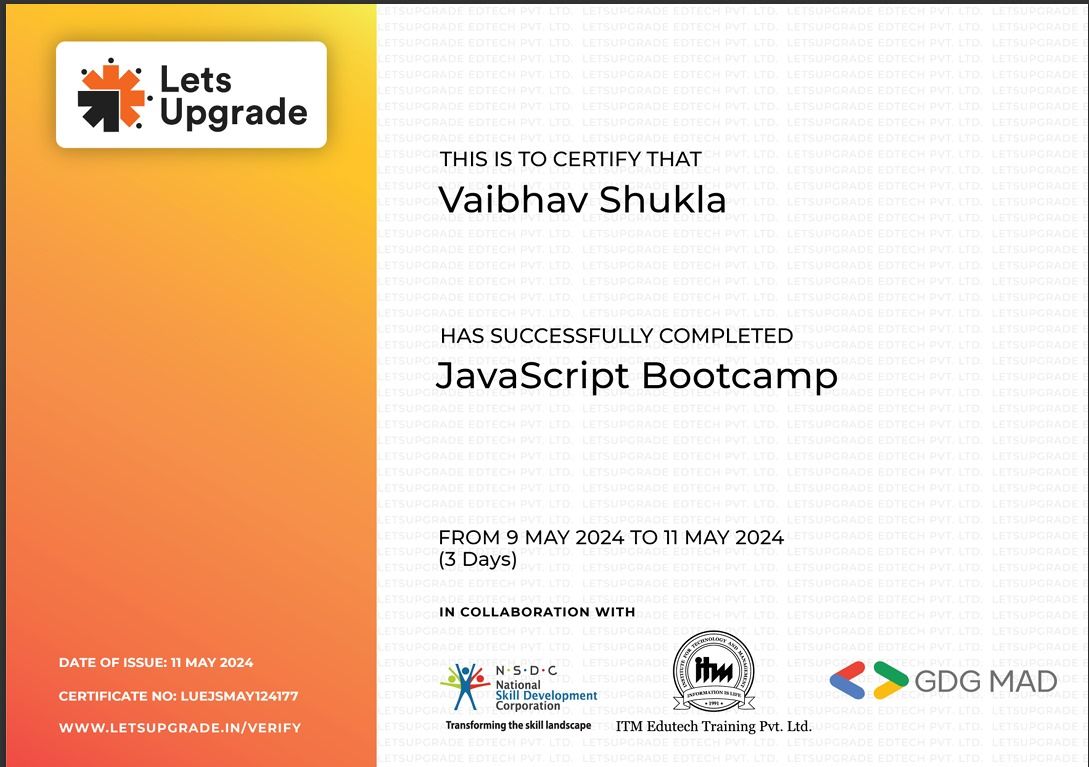Vaibhav Shukla on LinkedIn: #javascript #javabootcamp #skillsupgrade # ... Vaibhav Shukla on LinkedIn: #javascript #javabootcamp #skillsupgrade # ...