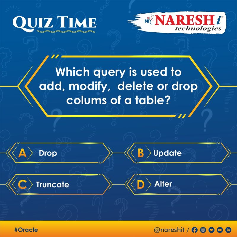Naresh i Technologies on LinkedIn: #oracle #sql #plsql #oracletraining ... Naresh i Technologies on LinkedIn: #oracle #sql #plsql #oracletraining ...