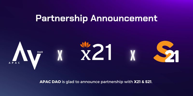 APAC DAO on LinkedIn: X21 x S21 x APAC DAO Partnership Announcement ... APAC DAO on LinkedIn: X21 x S21 x APAC DAO Partnership Announcement ...