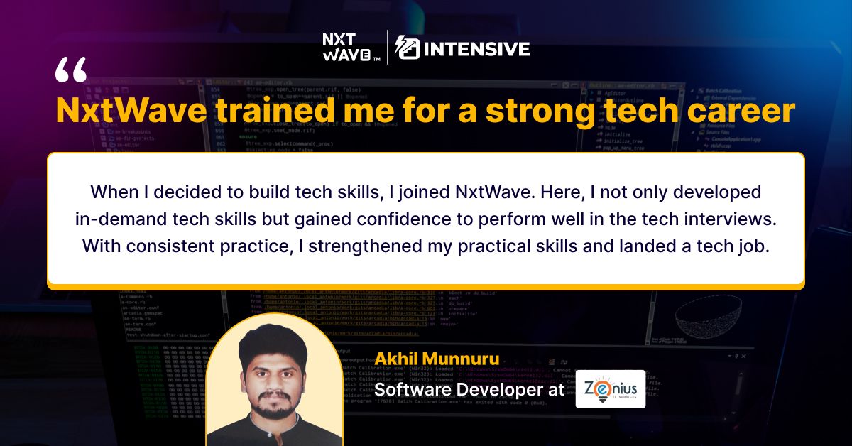 Akhil Munnuru on LinkedIn: #nxtwave #nxtwaveccbp #newbeginnings Akhil Munnuru on LinkedIn: #nxtwave #nxtwaveccbp #newbeginnings
