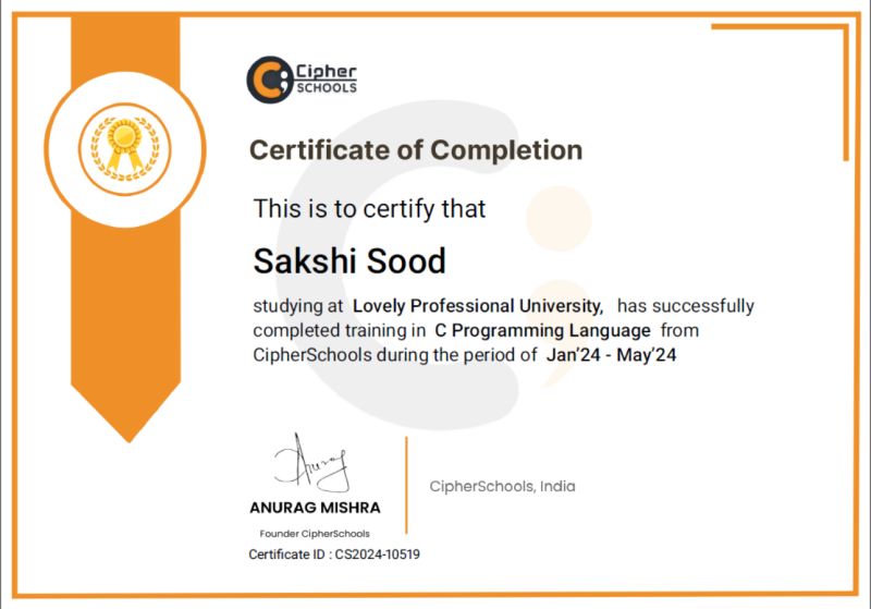 Sakshi Sood on LinkedIn: #codingisfun #cipherschools #programming #learning Sakshi Sood on LinkedIn: #codingisfun #cipherschools #programming #learning