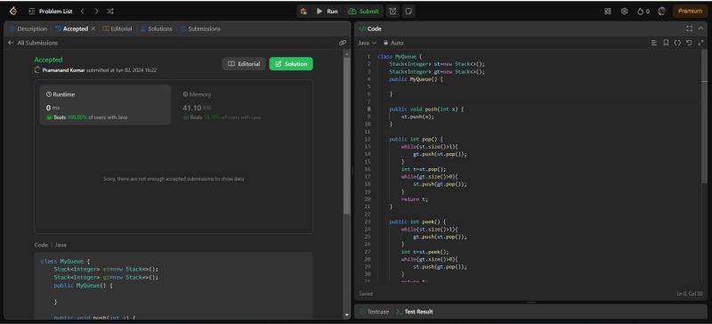How to Implement Queue Using Stack | Pramanand Kumar posted on the ... How to Implement Queue Using Stack | Pramanand Kumar posted on the ...
