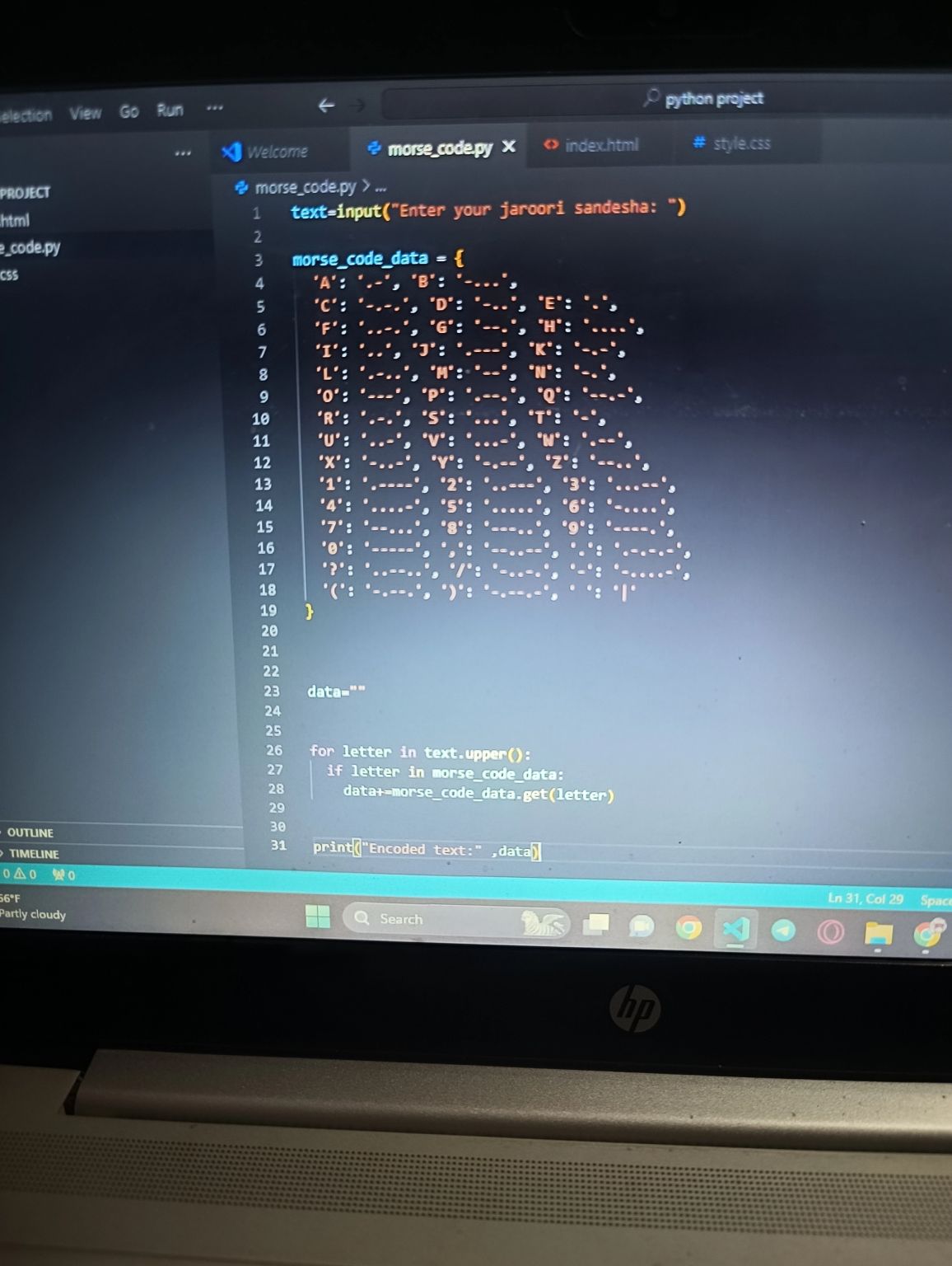 Sakshi Sharma on LinkedIn: #codingproject #python #morsecode # ... Sakshi Sharma on LinkedIn: #codingproject #python #morsecode # ...