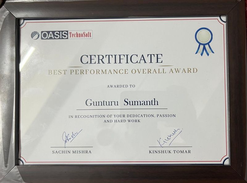 Sumanth Gunturu on LinkedIn: #achievement #grateful #teamwork Sumanth Gunturu on LinkedIn: #achievement #grateful #teamwork