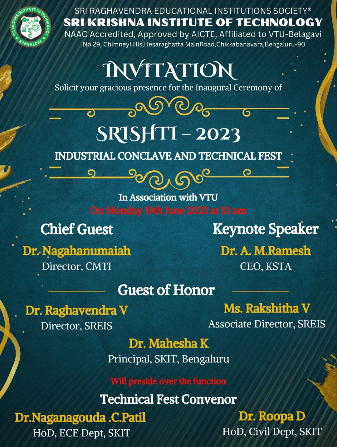 Dr Mahesha Kumbeeshwar on LinkedIn: The event is open to the students ... Dr Mahesha Kumbeeshwar on LinkedIn: The event is open to the students ...