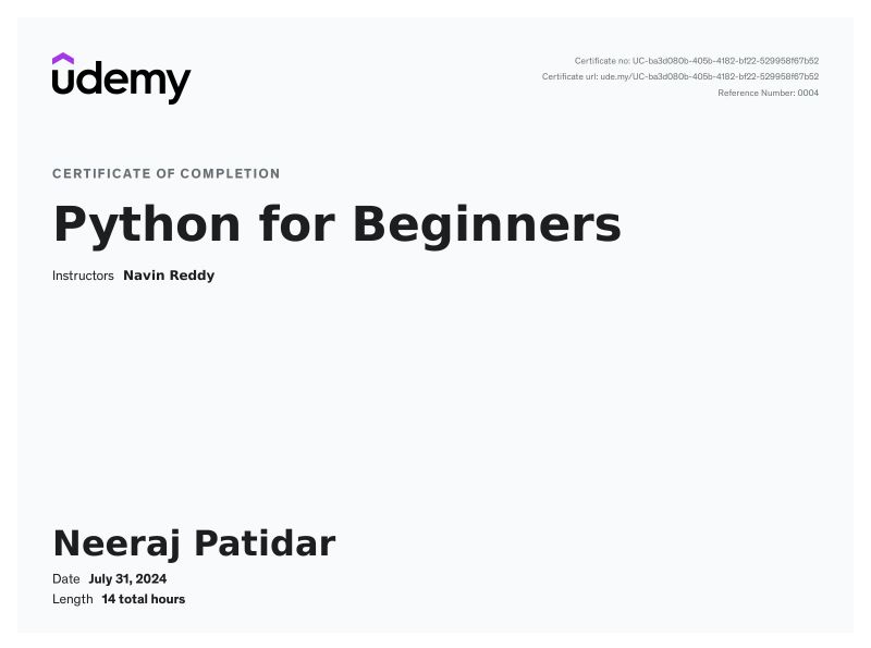 Neeraj Patidar on LinkedIn: #python #udemy #programming #datascience # ... Neeraj Patidar on LinkedIn: #python #udemy #programming #datascience # ...