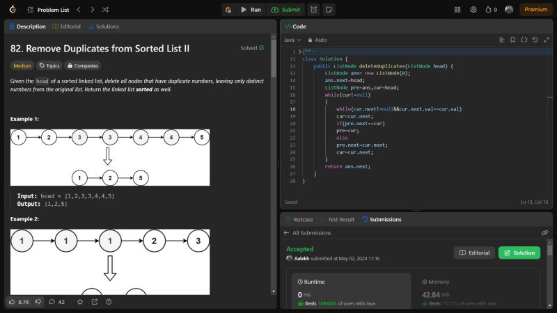 Aalekh Maurya on LinkedIn: #day154 #java #dsa #linkedlist #twopointer # ... Aalekh Maurya on LinkedIn: #day154 #java #dsa #linkedlist #twopointer # ...