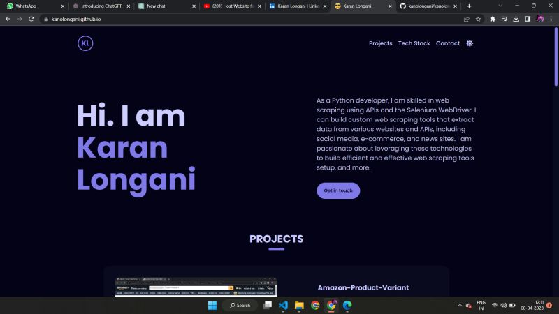 Karan Longani on LinkedIn: #python #projects Karan Longani on LinkedIn: #python #projects