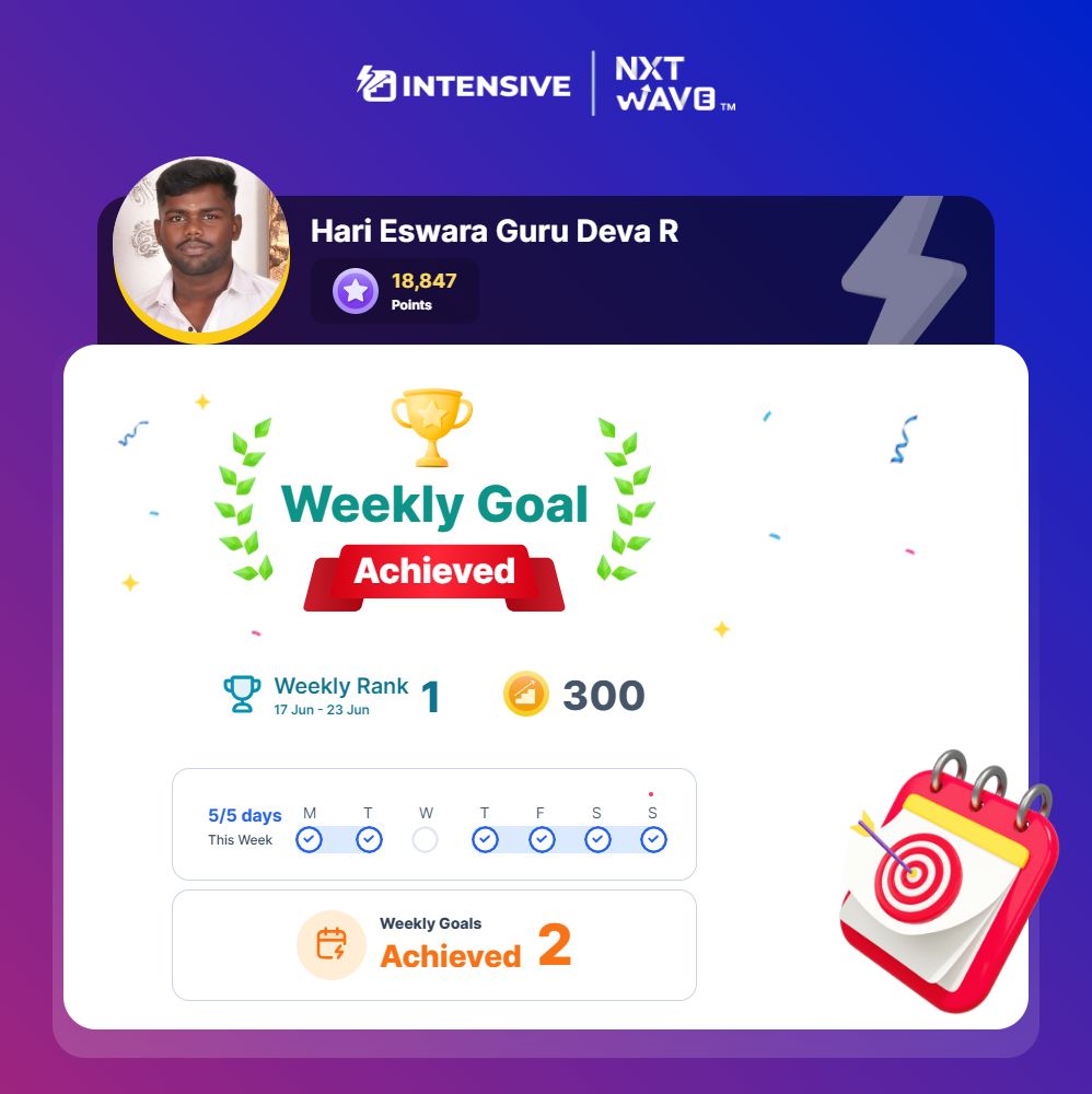 HARI ESWARA GURU DEVA R on LinkedIn: #day_10 #day #100daysofcode # ... HARI ESWARA GURU DEVA R on LinkedIn: #day_10 #day #100daysofcode # ...