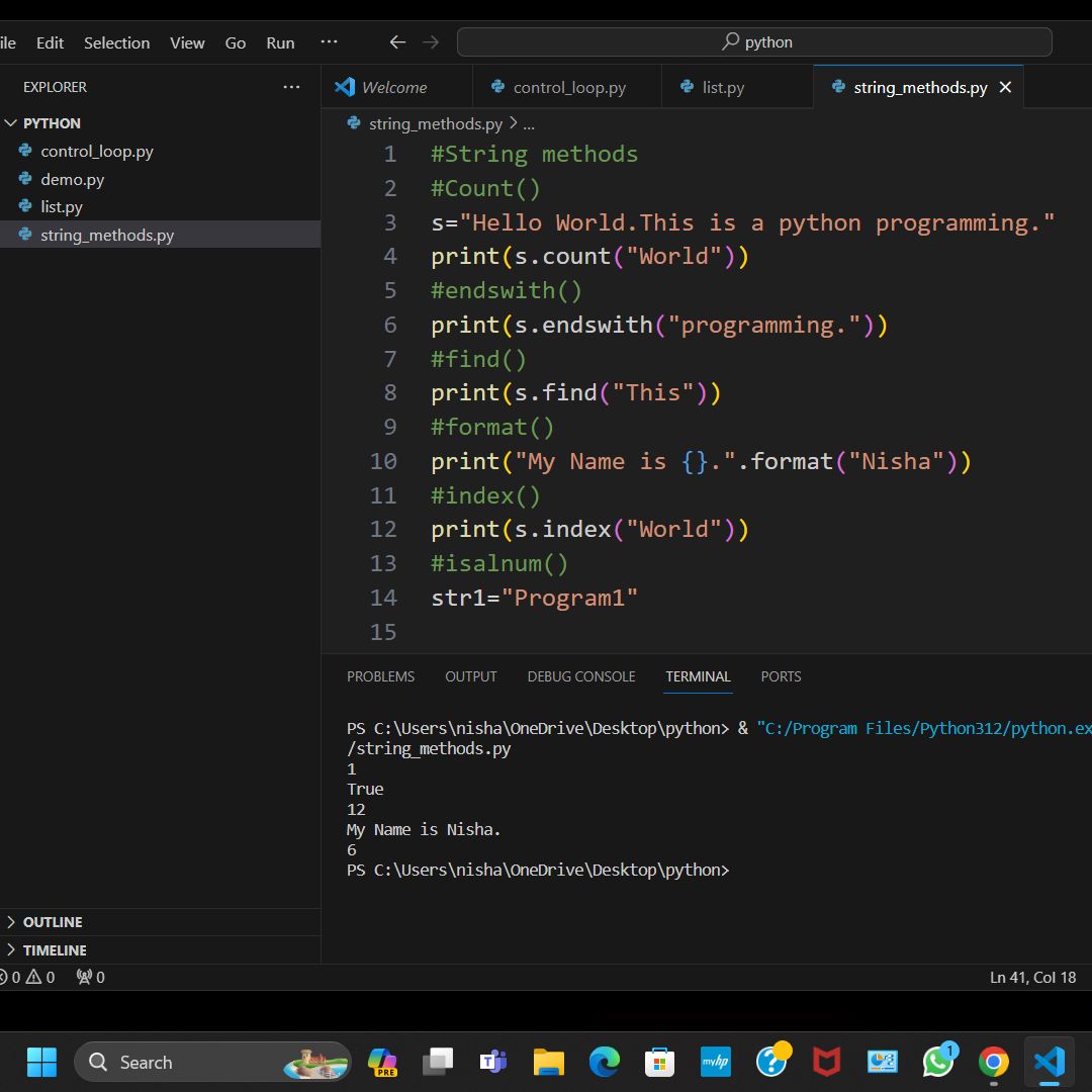 Nisha Yadavakunta on LinkedIn: #python #pythonlearning #pythonprogramming Nisha Yadavakunta on LinkedIn: #python #pythonlearning #pythonprogramming