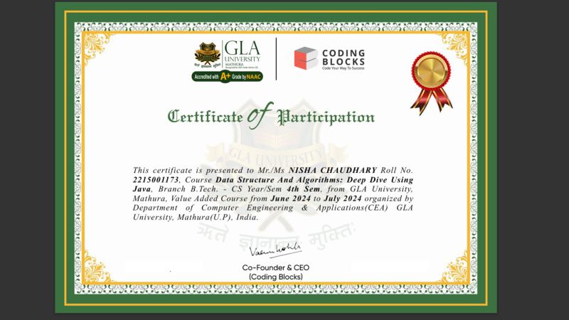 Nisha Chaudhary on LinkedIn: #internship #java #dsa #codingblocks # ... Nisha Chaudhary on LinkedIn: #internship #java #dsa #codingblocks # ...