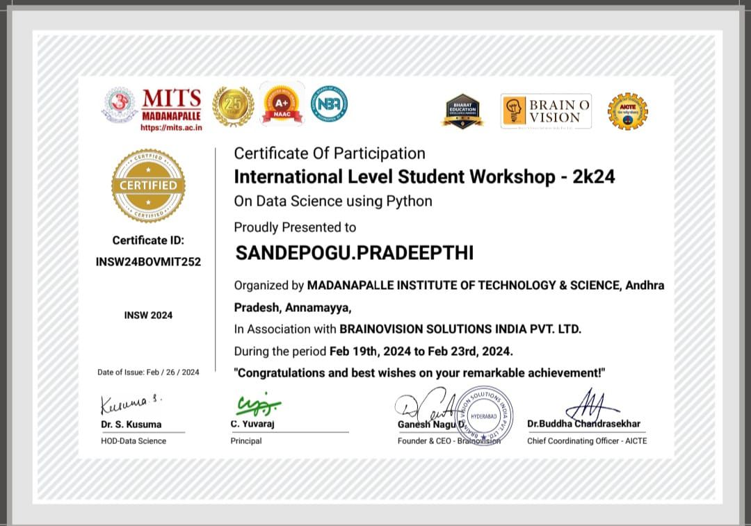 sandepogu pradeepthi on LinkedIn: Hello connections! Excited to share ... sandepogu pradeepthi on LinkedIn: Hello connections! Excited to share ...