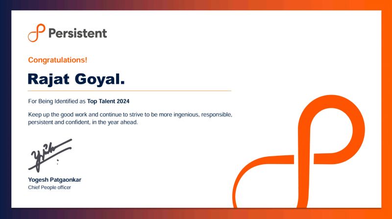 Rajat Goyal on LinkedIn: #toptalent2024 #professionalachievement #grateful Rajat Goyal on LinkedIn: #toptalent2024 #professionalachievement #grateful