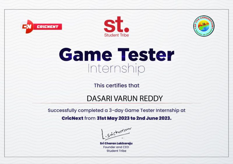 Dasari Varun Reddy on LinkedIn: #cricnext #studenttribe #innovation # ... Dasari Varun Reddy on LinkedIn: #cricnext #studenttribe #innovation # ...