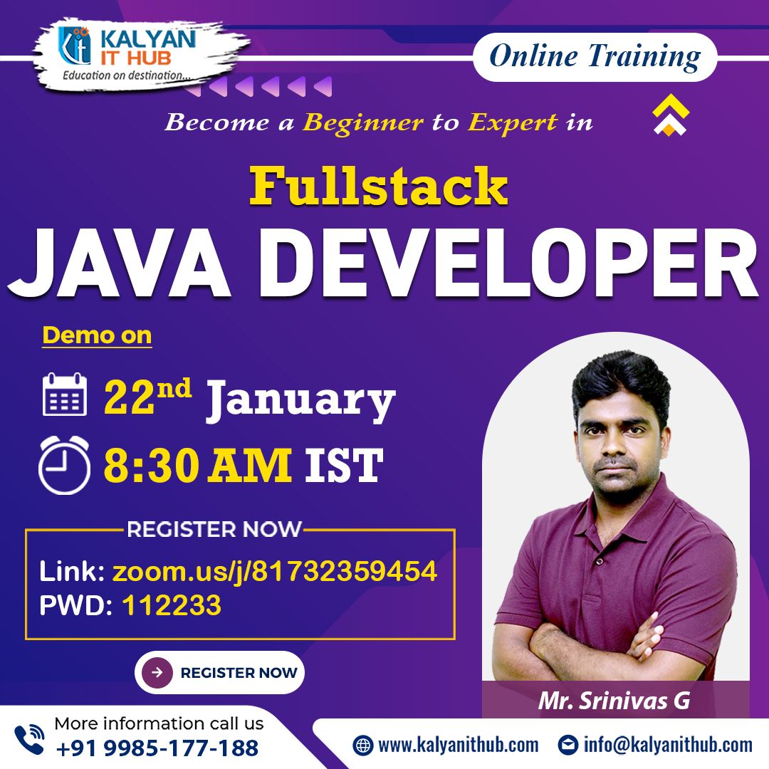 Kalyan IT Hub on LinkedIn: #javaprogramming #javafullstack # ... Kalyan IT Hub on LinkedIn: #javaprogramming #javafullstack # ...