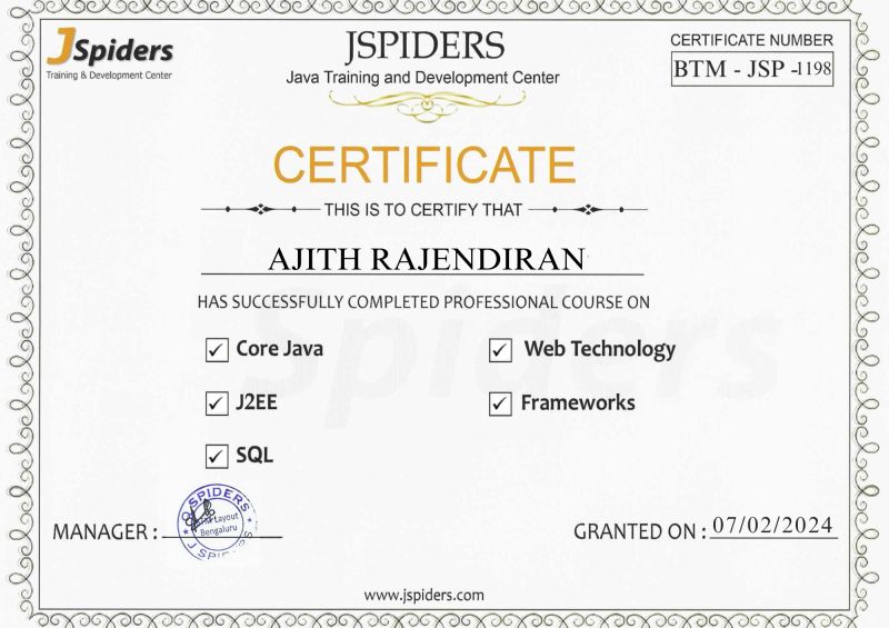 Ajith Rajendiran on LinkedIn: #java #fullstack #development # ... Ajith Rajendiran on LinkedIn: #java #fullstack #development # ...