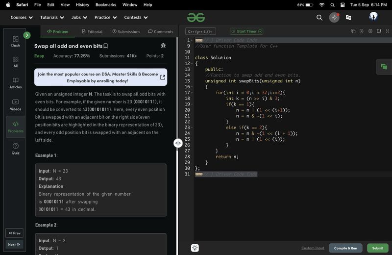 Akshit Yadav on LinkedIn: #programming #debugging #bitmanipulation #dsa Akshit Yadav on LinkedIn: #programming #debugging #bitmanipulation #dsa