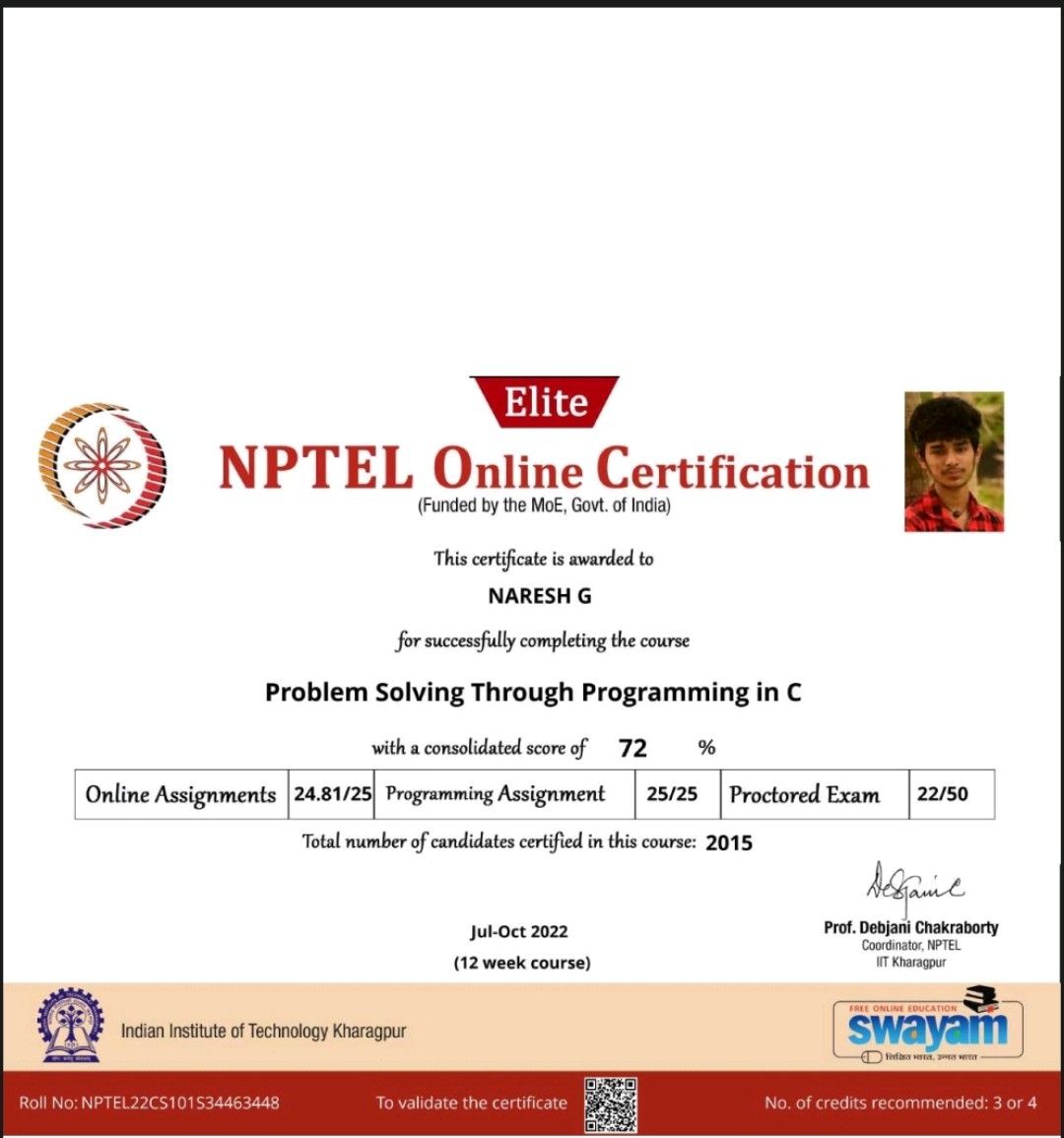 Naresh G on LinkedIn: #cprogramming #nptel Naresh G on LinkedIn: #cprogramming #nptel
