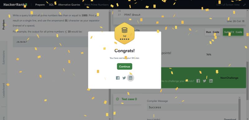 Shashank Sola on LinkedIn: #sql #hackerrank Shashank Sola on LinkedIn: #sql #hackerrank