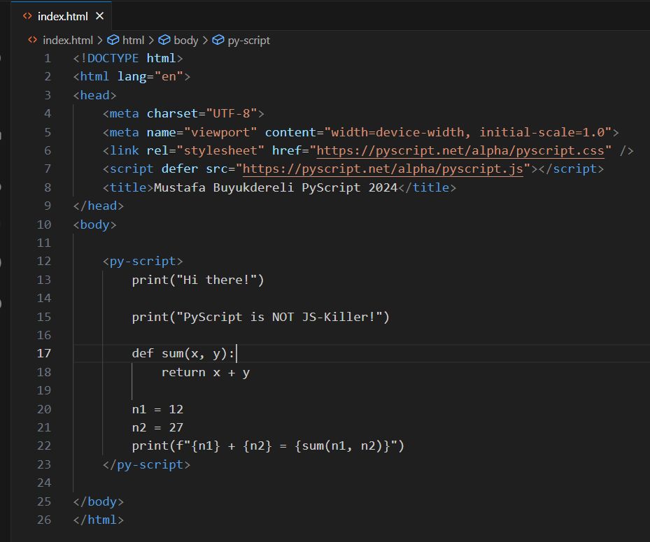 Mustafa Buyukdereli on LinkedIn: #python #javascript #pyscript # ... Mustafa Buyukdereli on LinkedIn: #python #javascript #pyscript # ...