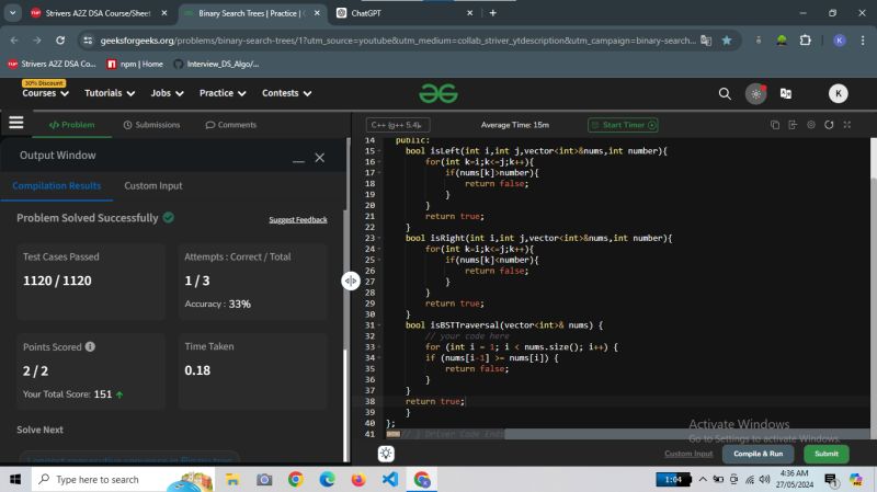 Kalki Dang on LinkedIn: #coding #algorithms #bst Kalki Dang on LinkedIn: #coding #algorithms #bst