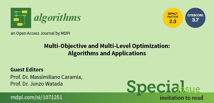 MDPI Special Issue on Optimization | Algorithms MDPI posted on the ... MDPI Special Issue on Optimization | Algorithms MDPI posted on the ...