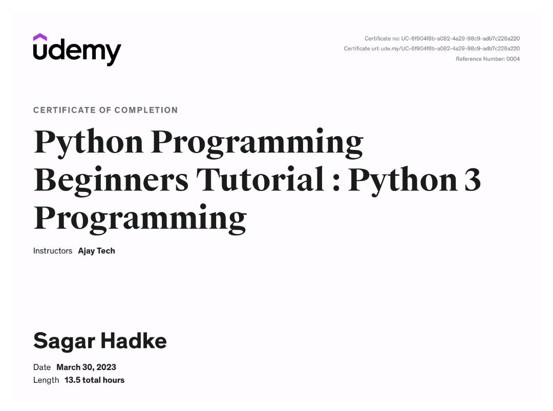 SAGAR(サがル) HADKE(ハダケ) on LinkedIn: #pythonprogramming #pythondeveloper ... SAGAR(サがル) HADKE(ハダケ) on LinkedIn: #pythonprogramming #pythondeveloper ...