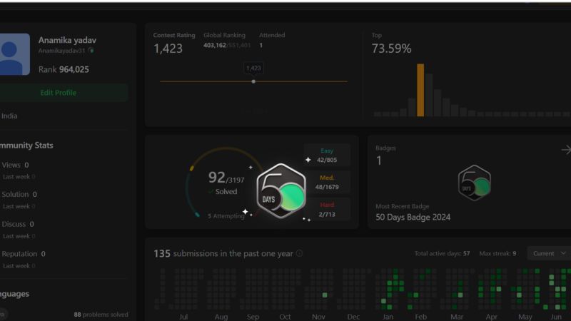 Anamika Yadav on LinkedIn: #leetcode #codingjourney #problemsolving # ... Anamika Yadav on LinkedIn: #leetcode #codingjourney #problemsolving # ...