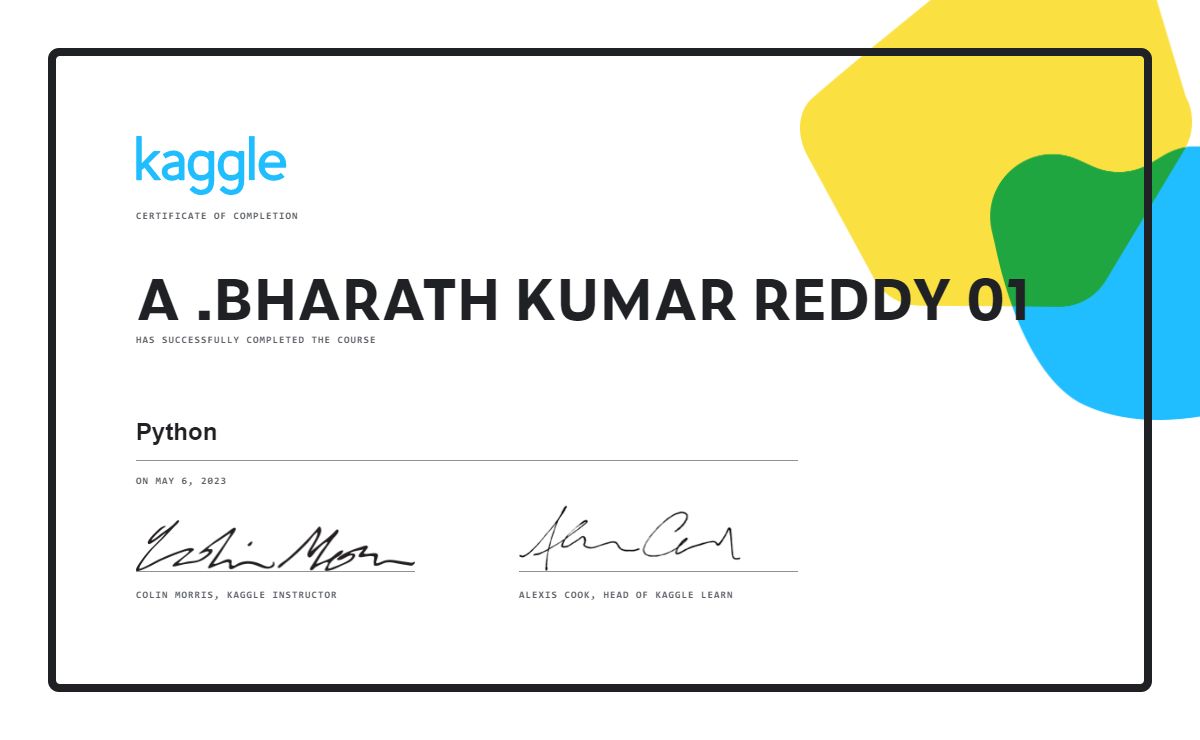 A Bharath kumar Reddy on LinkedIn: #kaggle #python #kaggle A Bharath kumar Reddy on LinkedIn: #kaggle #python #kaggle