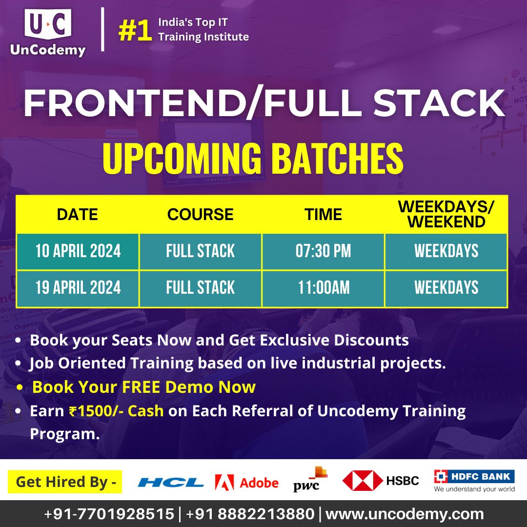 Uncodemy on LinkedIn: #uncodemy #trending #newbatches #java #python # ... Uncodemy on LinkedIn: #uncodemy #trending #newbatches #java #python # ...