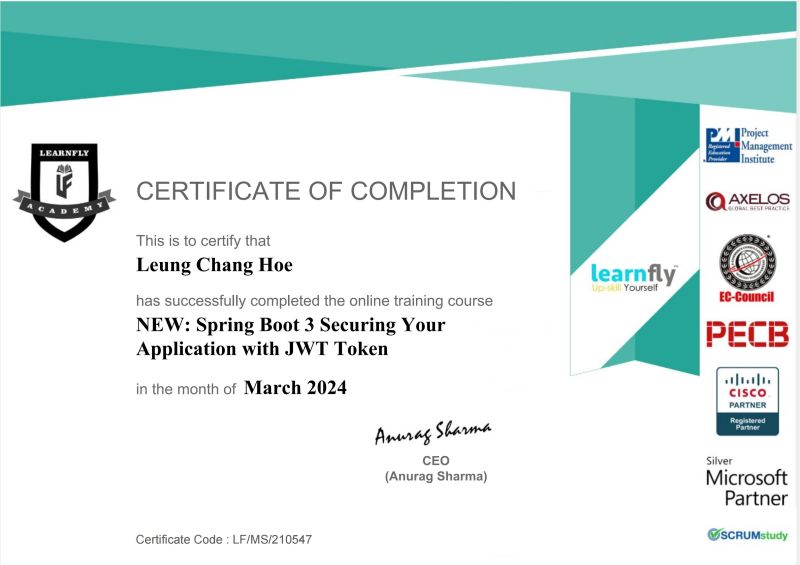 Emmanuel Eric Leung on LinkedIn: Java Spring Boot 3 Securing Your ... Emmanuel Eric Leung on LinkedIn: Java Spring Boot 3 Securing Your ...