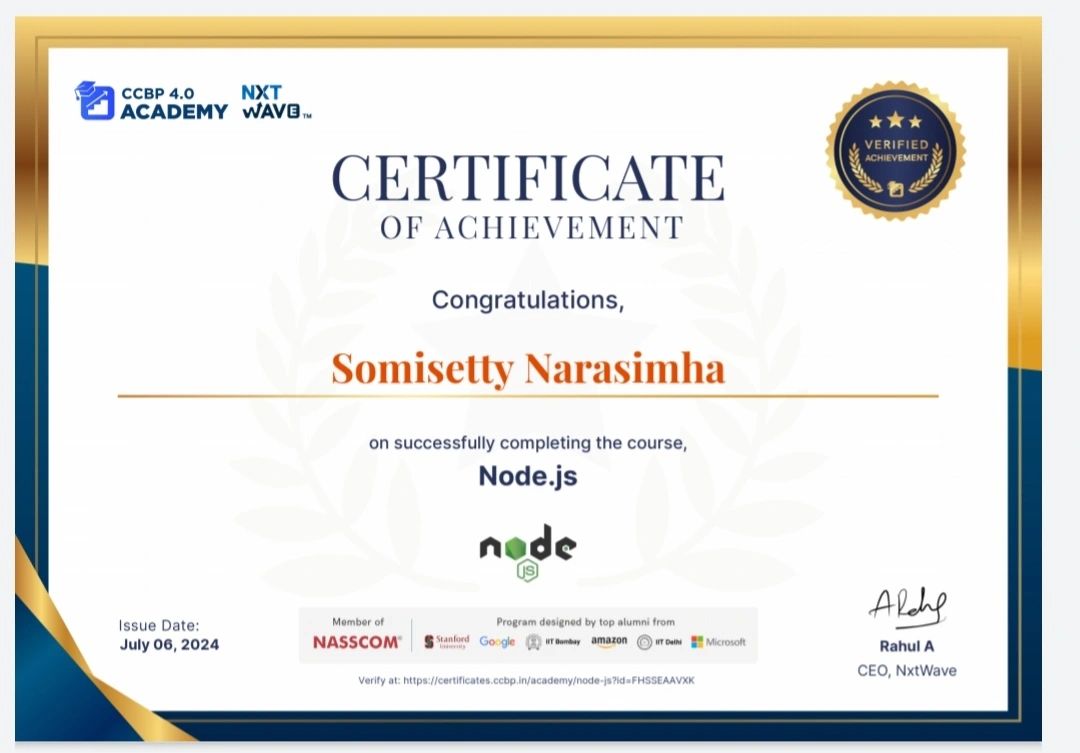 Narasimha Somisetty on LinkedIn: #nxtwave #rahulattuluri Narasimha Somisetty on LinkedIn: #nxtwave #rahulattuluri