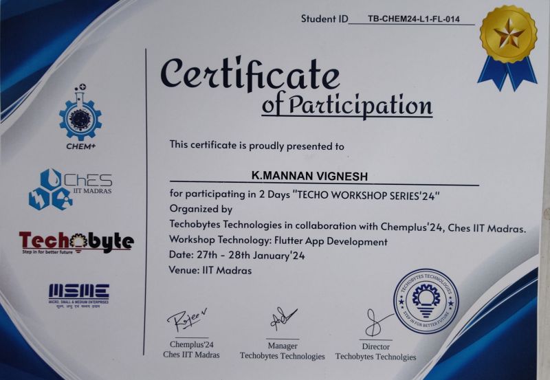 Mannan Vignesh on LinkedIn: Excited to achieve certification in Flutter ... Mannan Vignesh on LinkedIn: Excited to achieve certification in Flutter ...