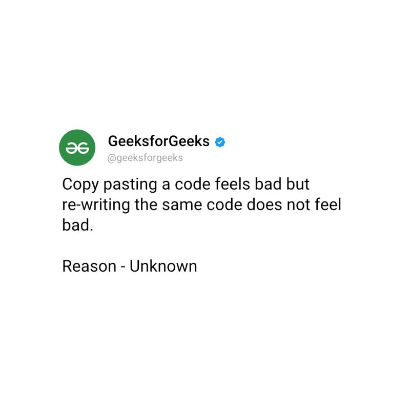 Shahdev Kumar on LinkedIn: When you just CTRL+C and CTRL+V, you don't ... Shahdev Kumar on LinkedIn: When you just CTRL+C and CTRL+V, you don't ...
