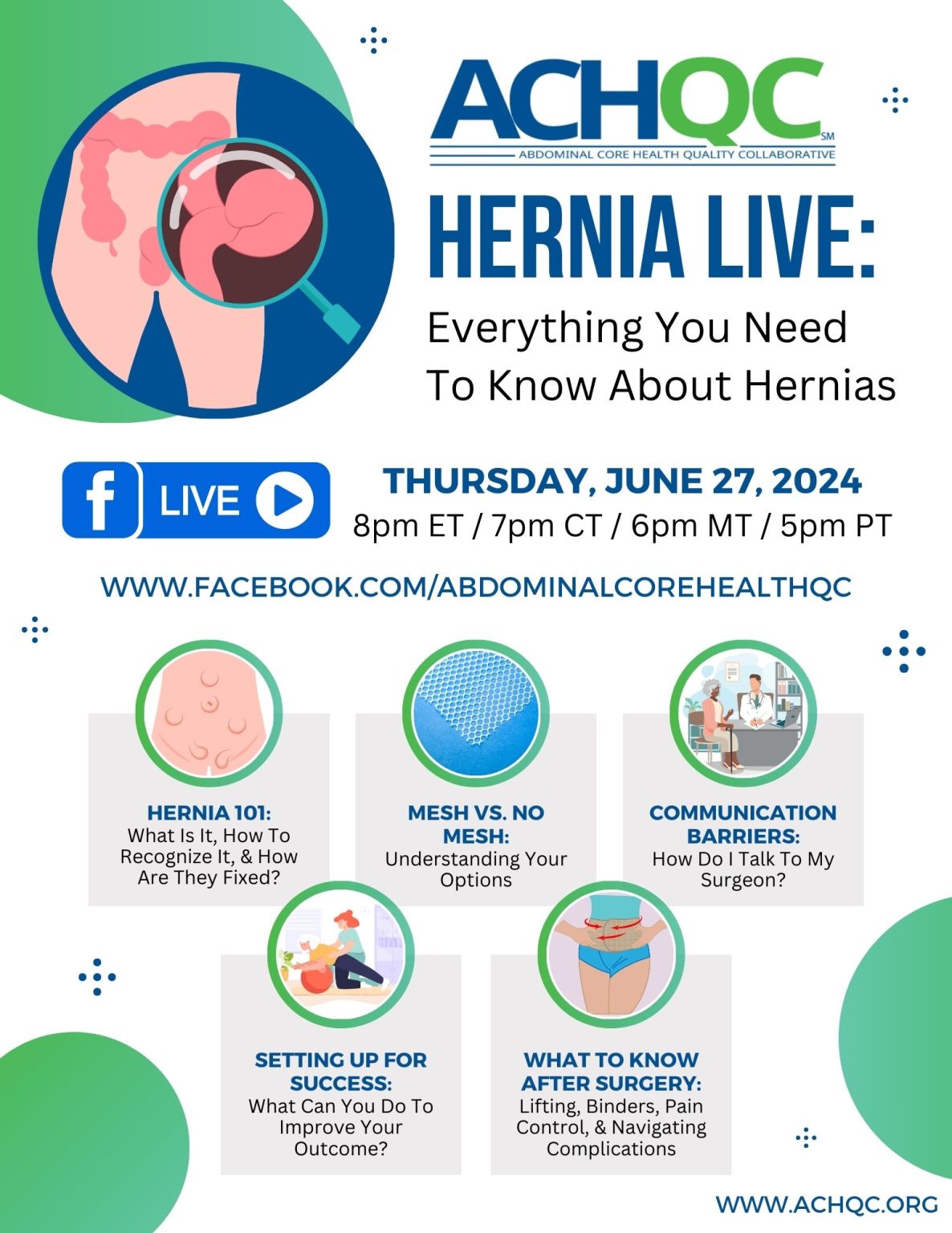 Abdominal Core Health Quality Collaborative Foundation (ACHQC) on ... Abdominal Core Health Quality Collaborative Foundation (ACHQC) on ...