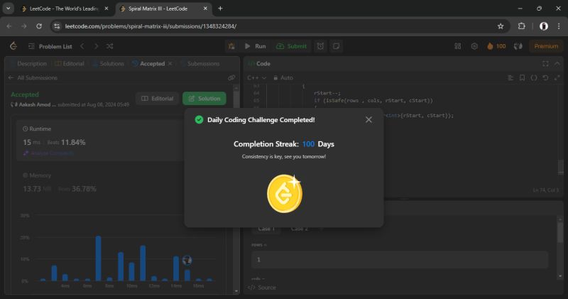 Aakash Rajput on LinkedIn: So completed 100 Days Streak Today on LeetCode. Aakash Rajput on LinkedIn: So completed 100 Days Streak Today on LeetCode.