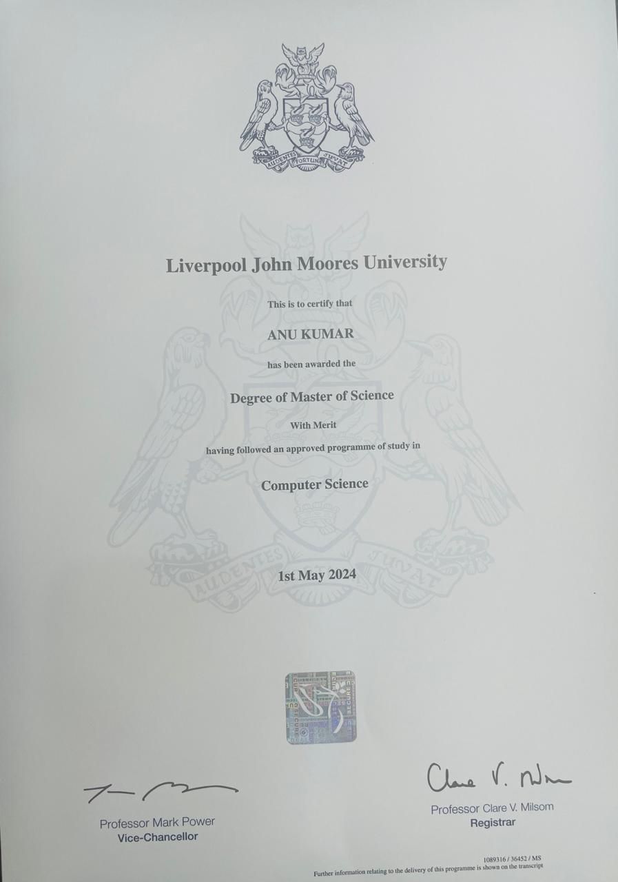Anu Kumar on LinkedIn: #mastersdegree #computerscience Anu Kumar on LinkedIn: #mastersdegree #computerscience