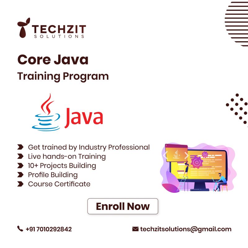 Techzit Solutions on LinkedIn: #corejava #javatraining #programmingskills Techzit Solutions on LinkedIn: #corejava #javatraining #programmingskills