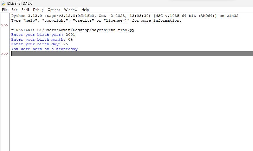 How to find your birthday using datetime | Abhishek Ganesan posted on ... How to find your birthday using datetime | Abhishek Ganesan posted on ...