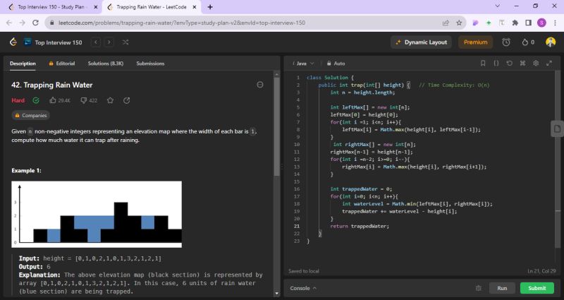 Day 1: Solving rainwater problem on LeetCode | Siddharth Patel posted ... Day 1: Solving rainwater problem on LeetCode | Siddharth Patel posted ...